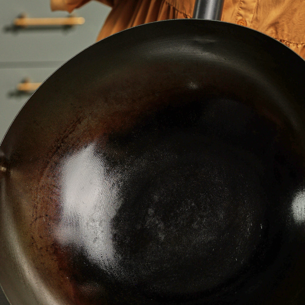 MAKO Black Steel Wok Kit | Pre-Seasoned Black Carbon Steel For Ultimate ...